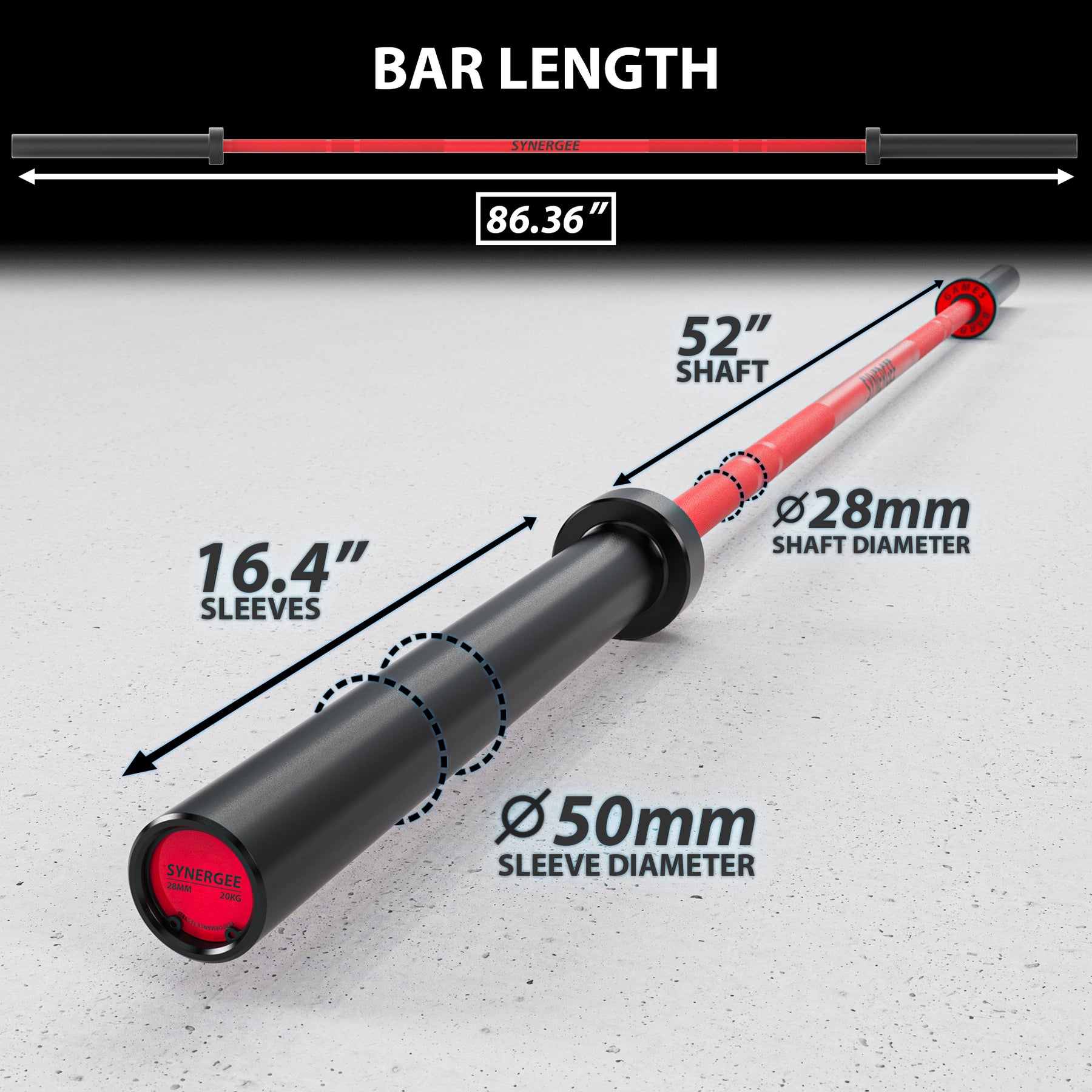 Synergee Games Barbell | Synergee Fitness USA