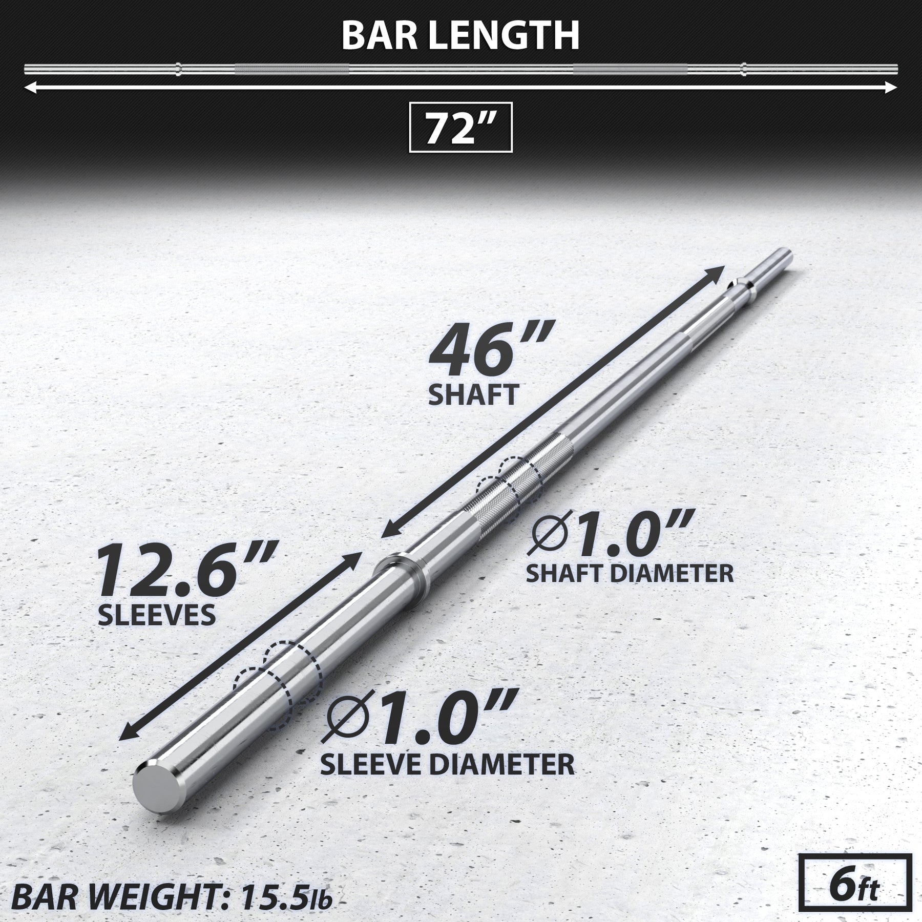Synergee 1 Inch Barbell | Synergee Fitness USA