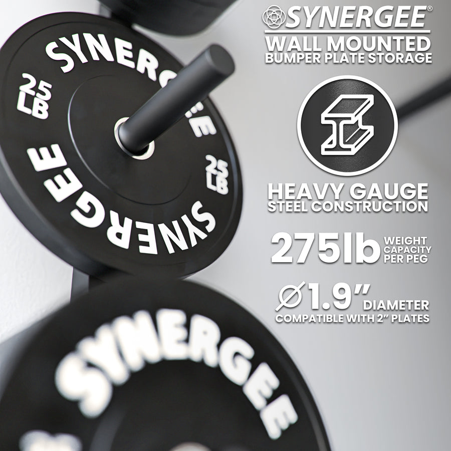 Synergee Weight Plate Wall Storage Rack | Synergee Fitness USA